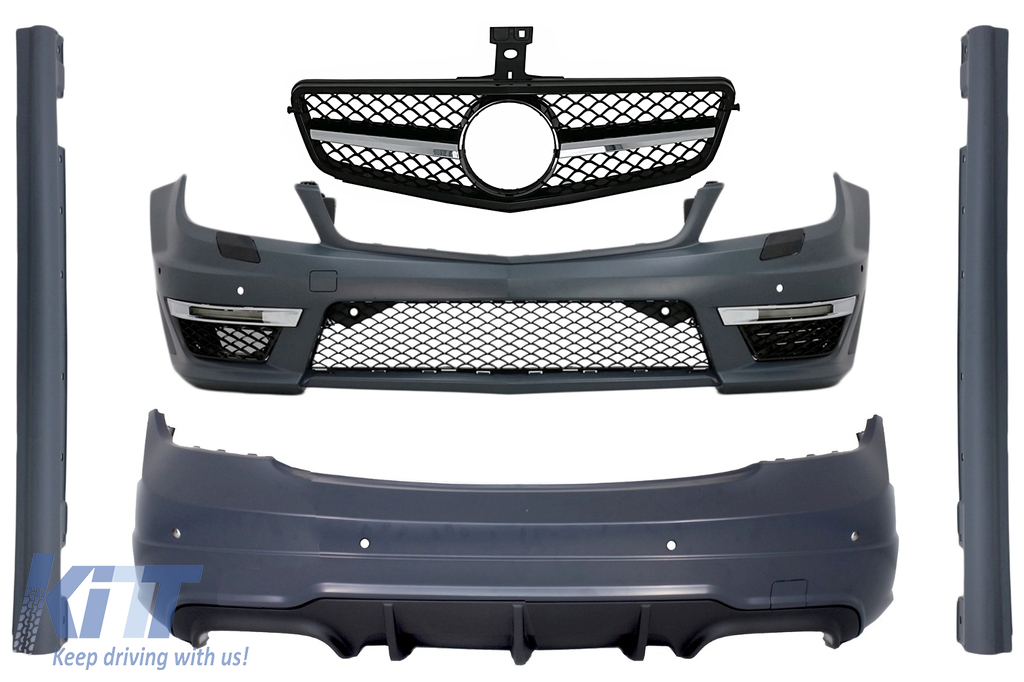 Body Kit suitable for Mercedes C-Class W204 C204 Facelift C63 Design ...