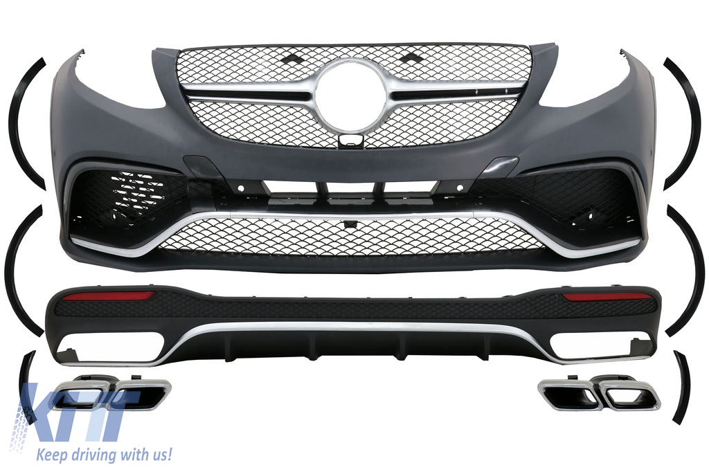 Complete Body Kit suitable for Mercedes GLE W166 SUV (2015+) Black Chrom