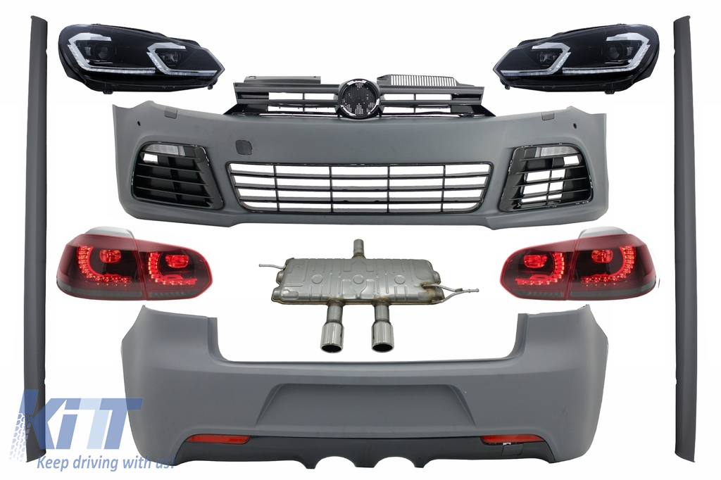 Complete Body Kit suitable for VW Golf VI 6 MK6 (2008-2013) R20 Design ...