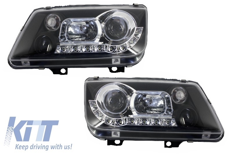 DAYLINE Headlights suitable for Bora 98-05 DRL Optic Black