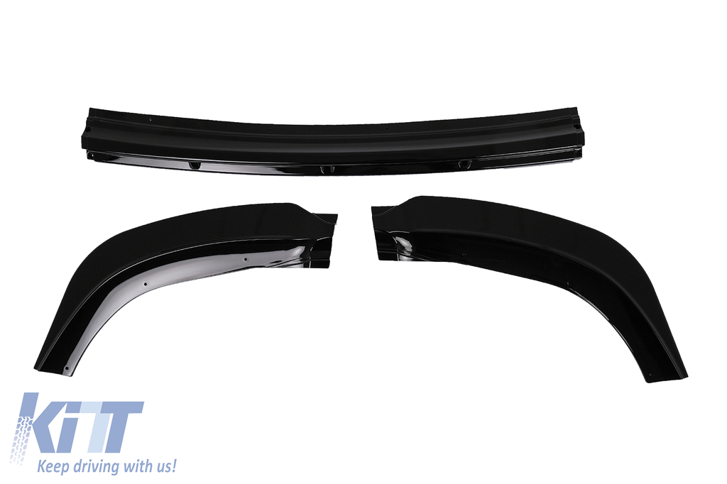 Front Bumper Spoiler Lip suitable for VW ID3 (2019-2022) Piano Black Add-On