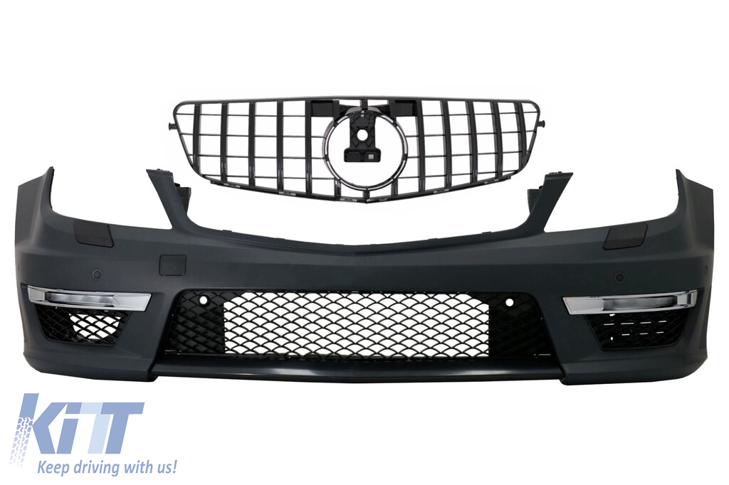 Front Bumper suitable for Mercedes C-Class W204 (2012-up) C63 Facelift ...