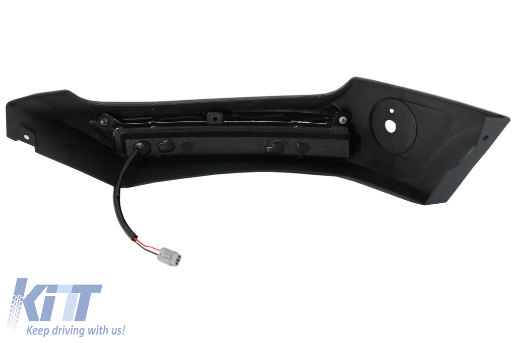 Front Bumper with Aluminum Skid Plate Spoiler LED DRL Extension ...