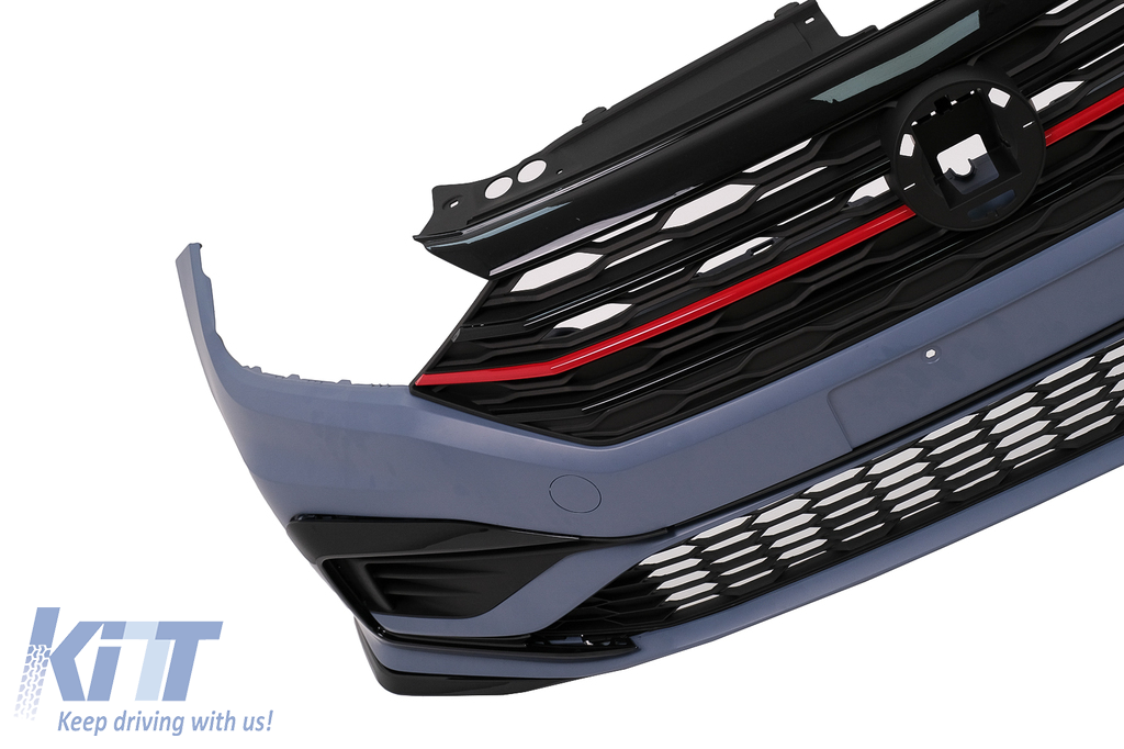 Front Bumper with Central Grille suitable for VW Jetta Mk7 (2019-2021 ...