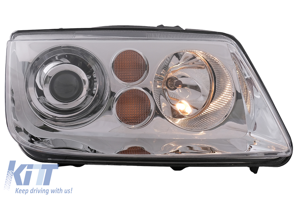 Headlights suitable for VW Bora (09.1998-07.2005) Chrome