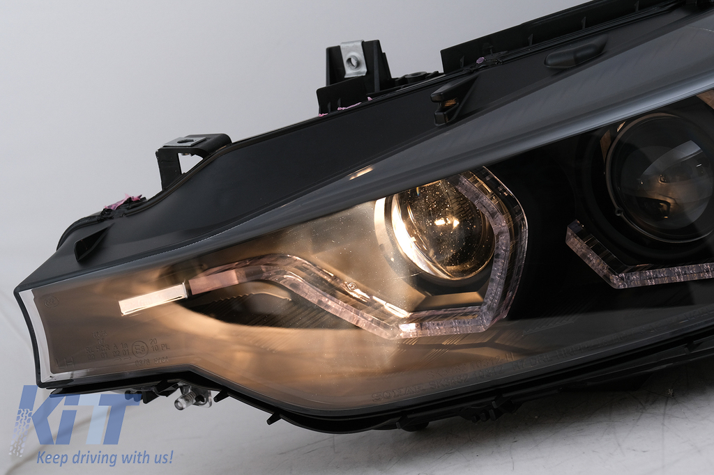 LED DRL Angel Eyes Headlights suitable for BMW 3 Series F30 F31 LCI ...