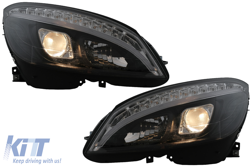 LED Headlights Tube Light suitable for Mercedes C-Class W204 S204 (2007 ...