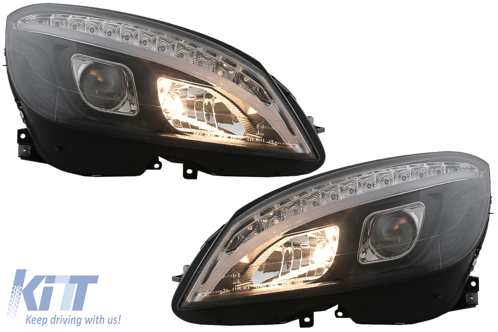 LED Headlights Tube Light suitable for Mercedes C-Class W204 S204 (2007 ...