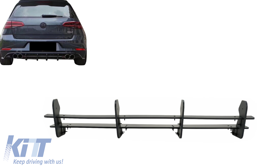 Rear Bumper Extension Splitter for Diffuser suitable for VW Golf 7.5 ...