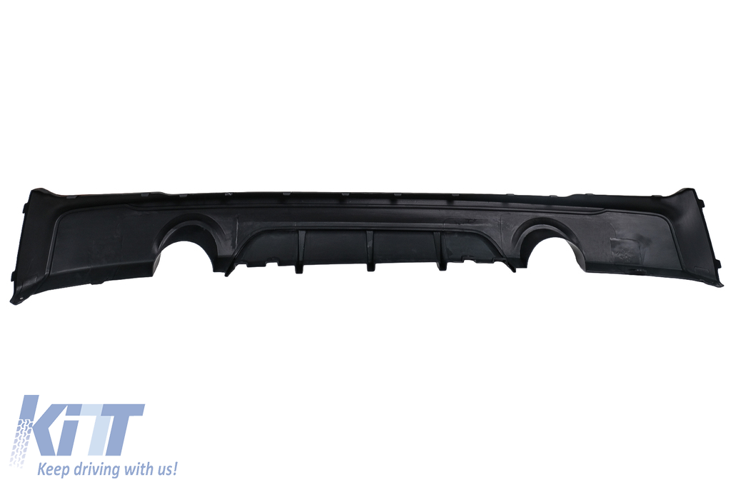 Rear Bumper Spoiler Valance Diffuser Double Outlet for Single Exhaust ...