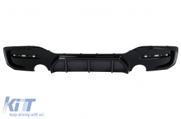 Rear Bumper Spoiler Valance Diffuser Twin Single Outlet suitable for ...