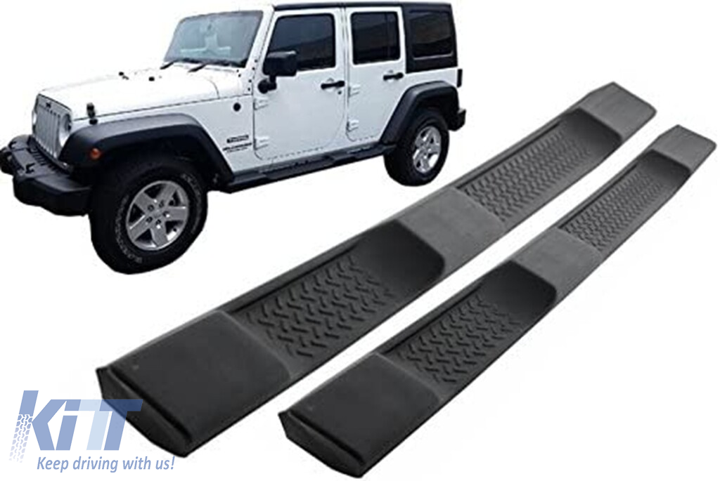Running Boards Side Steps suitable for Jeep Wrangler Rubicon JK (2007 ...