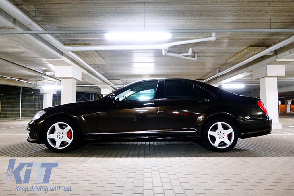 Side Skirts suitable for Mercedes S-Class W221 (2005-2013) S65 Design ...
